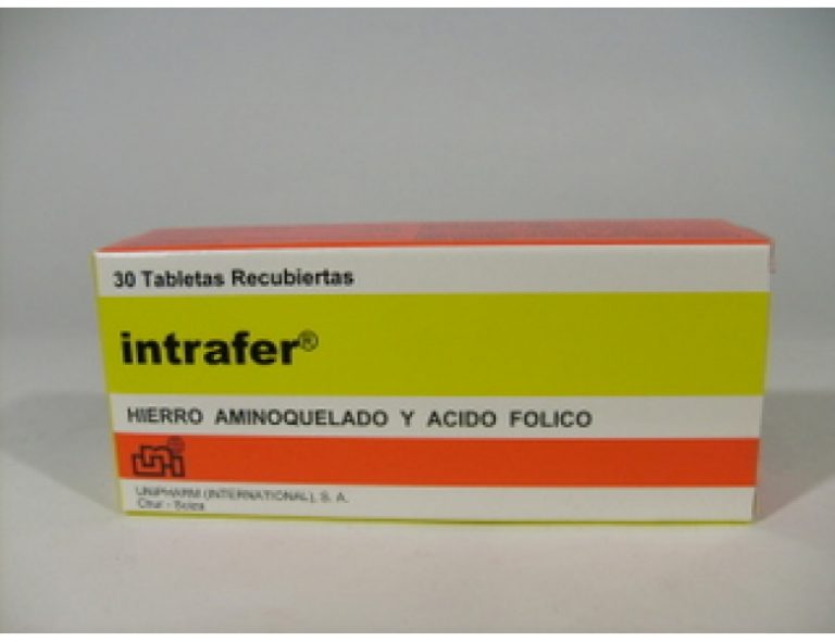 اقراص انترافير مكمل غذائي حديد وحمض الفوليك لعلاج الانيميا Intrafer ...